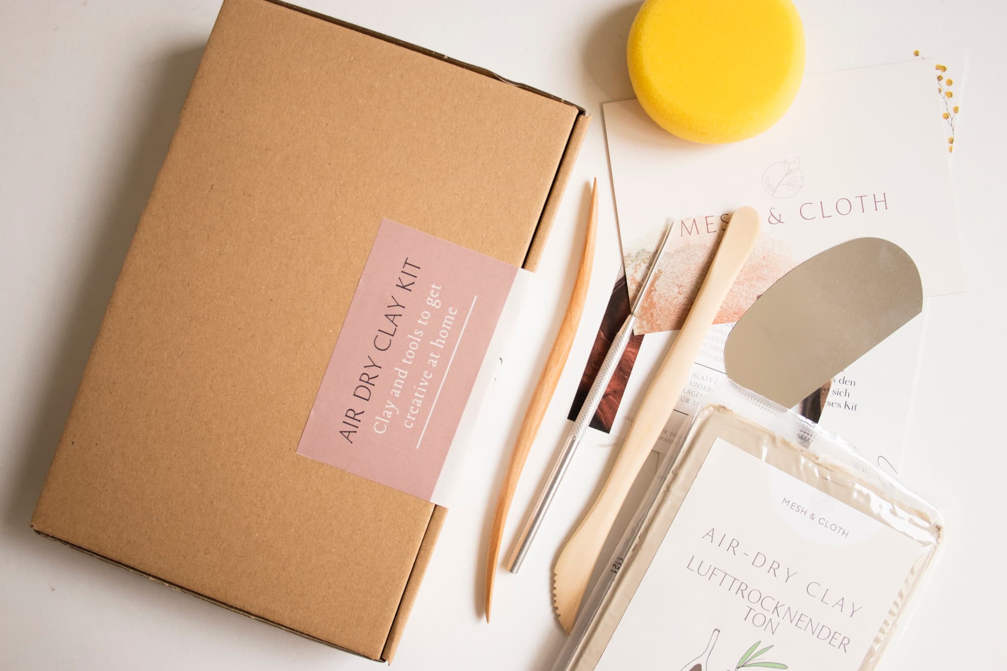 Pottery kit for making ceramics at home - air-dry-clay kit (with ...